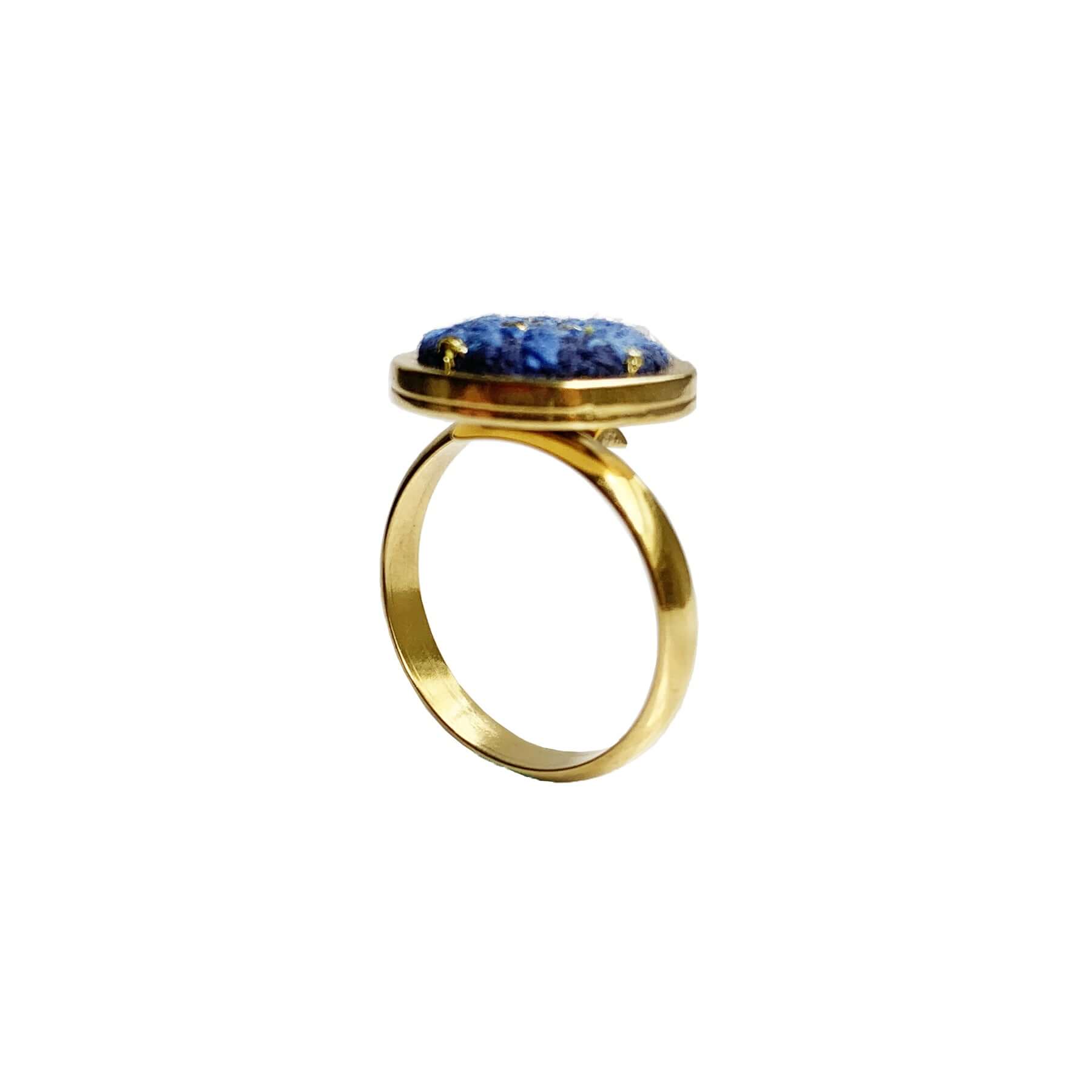 Puffy Ring - Arabesque Blue - Sustainable impact ESG gift – Earth Heir