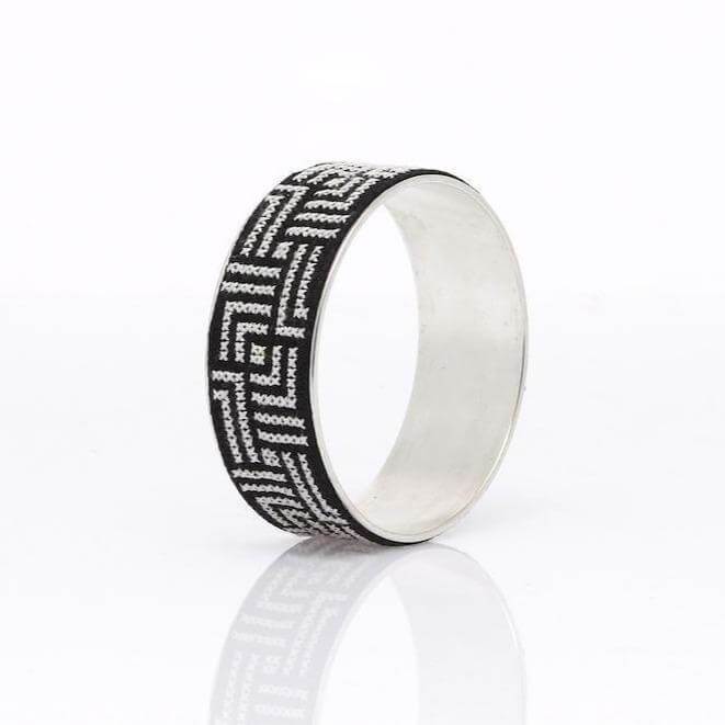 Arabesque Silver-Plated Bold Bangle | Earth Heir®